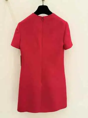 Valentino Garavani Crepe Couture Short Dress With Ribbon Detail