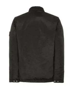 Stone Island Logo Lapel Casual Jacket - Black