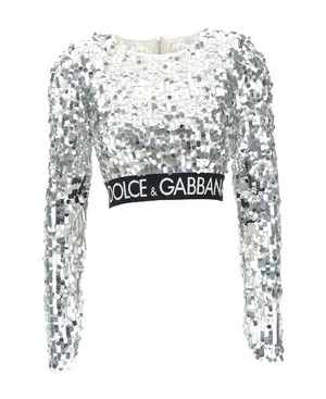 Dolce & Gabbana Sequin Embellished Crewneck Top