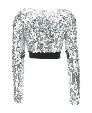 Dolce & Gabbana Sequin Embellished Crewneck Top