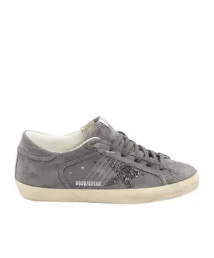GOLDEN GOOSE Super Star Embellished Sneakers - Gray