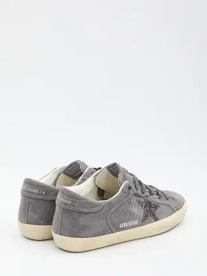 GOLDEN GOOSE Super Star Embellished Sneakers - Gray