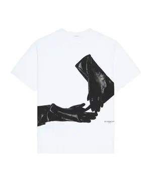 Givenchy T-shirt In Cotton With Surrealism Print - White