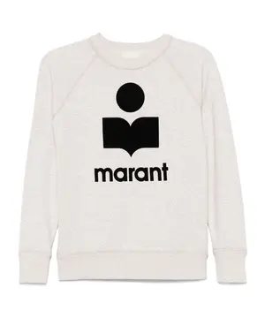 Isabel Marant Étoile Millyny" Crewneck Sweatshirt With Logo Graphic - Light Beige