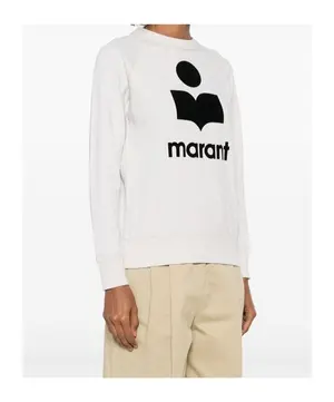 Isabel Marant Étoile Millyny" Crewneck Sweatshirt With Logo Graphic - Light Beige