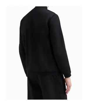 Emporio Armani Gold Label Zip-up Sweatshirt In Stretch Technical Twill
