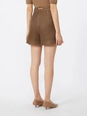 Max Mara Technical Mesh Shorts - Hazelnut Brown