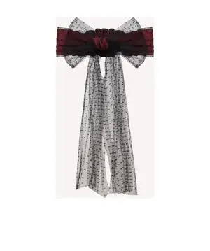 Red Valentino Bow Embellished Hair Clip - Gray