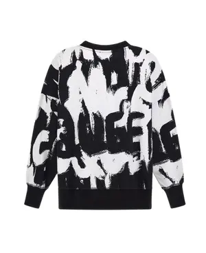Alexander McQueen Graffiti Print Sweatshirt