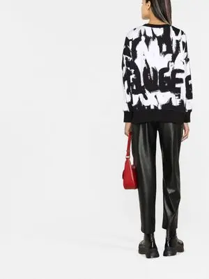 Alexander McQueen Graffiti Print Sweatshirt