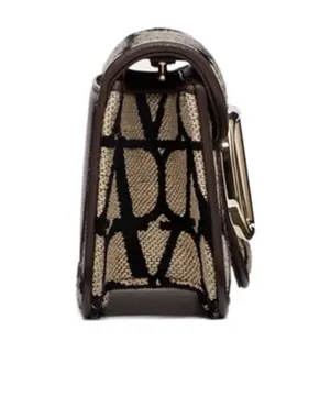 Valentino Garavani Vlogo Plaque Foldover Top Shoulder Bag