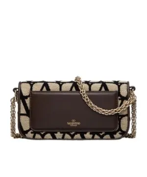 Valentino Garavani Vlogo Plaque Foldover Top Shoulder Bag