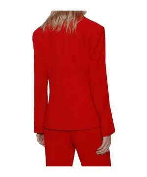 Marella Semi-fitted Envers Satin Blazer - Red