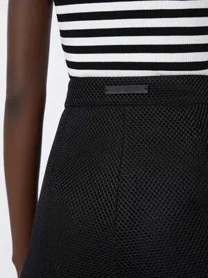 Max Mara Avena Textured Shorts With Buckle Detail - Black