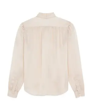 Saint Laurent Lavallière Neck Long-sleeved Blouse - No