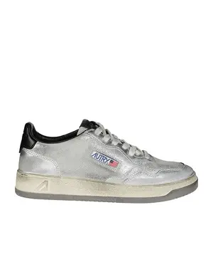 AUTRY Metallic Lace-up Sneakers - Gray