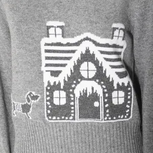 Thom Browne Classic Crewneck Jumper With Holiday Scenery