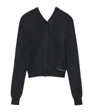 Alexander Wang Knit Button-up Cardigan - Charcoal
