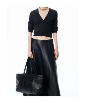 Alexander Wang Knit Button-up Cardigan - Charcoal