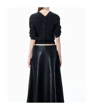 Alexander Wang Knit Button-up Cardigan - Charcoal