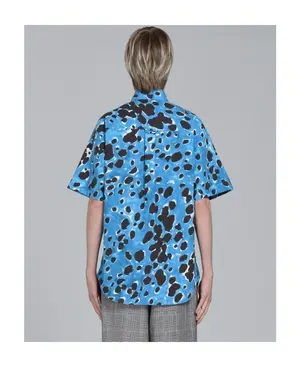 Marni Spot-printed Button-up Shirt - Blue