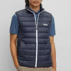 Hugo Boss Water-repellent Logo-printed Zipped Gilet