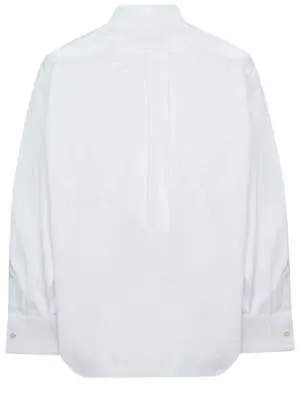 Dior Ruffled Neckline Blouse With Embroidered Bee And Cd Signature - No