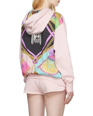 Versace Logo Printed Drawstring Hoodie