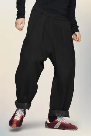 MAISON MARGIELA Pleated Virgin Wool Trousers