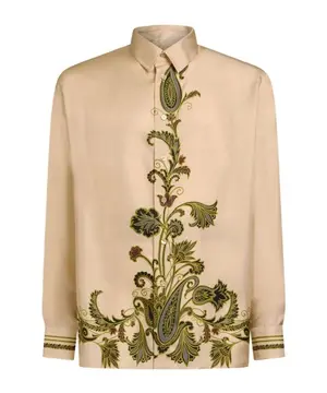 Etro Silk Shirt With Placed Print