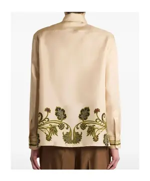 Etro Silk Shirt With Placed Print