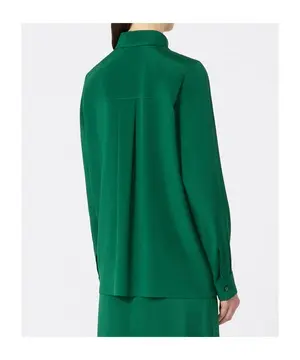 Max Mara Avion Button-up Long-sleeved Shirt - Emerald