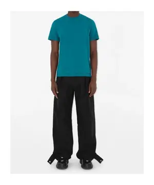 Burberry Contrast-stitching Cotton T-shirt - Green