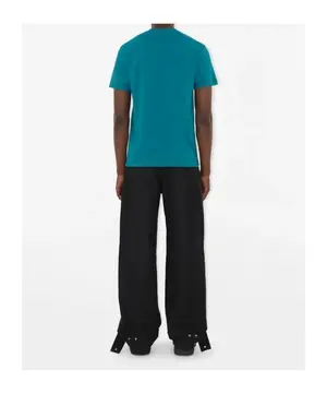 Burberry Contrast-stitching Cotton T-shirt - Green