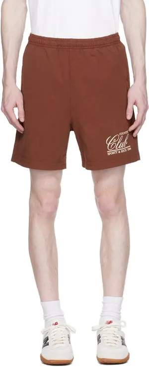SPORTY  RICH Sporty & Rich Logo-print Bermuda Shorts