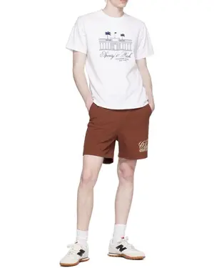 SPORTY  RICH Sporty & Rich Logo-print Bermuda Shorts