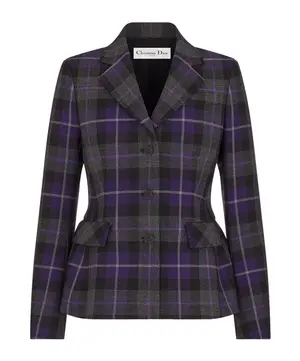 Dior Plaid Single-breasted Jacket - Black