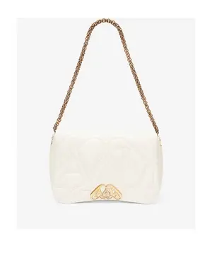Alexander McQueen Seal Chain Shoulder Bag - White