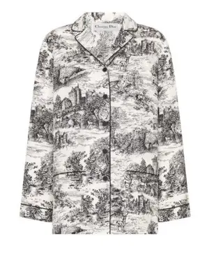 Dior Toile De Jouy Print Silk Shirt