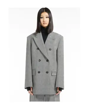 Sportmax Double-breasted Check Blazer