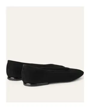 Loro Piana Primula Round Toe Slip-on Flats - Black