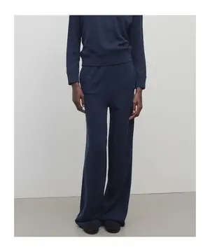 THE ROW Koriona Jogger Pants In Silk Jersey - Navy