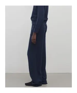 THE ROW Koriona Jogger Pants In Silk Jersey - Navy