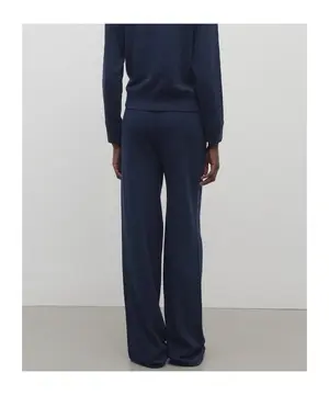 THE ROW Koriona Jogger Pants In Silk Jersey - Navy
