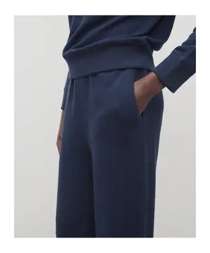 THE ROW Koriona Jogger Pants In Silk Jersey - Navy