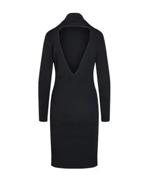 Bottega Veneta Open Back Turtleneck Knit Dress