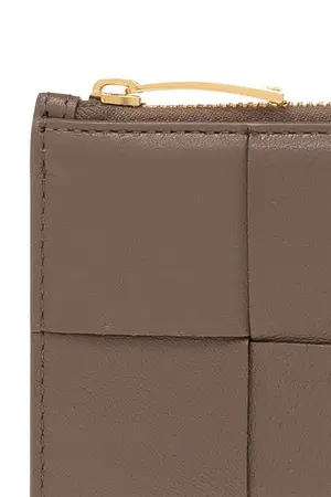 Bottega Veneta Intreccio Zipped Wallet - Brown