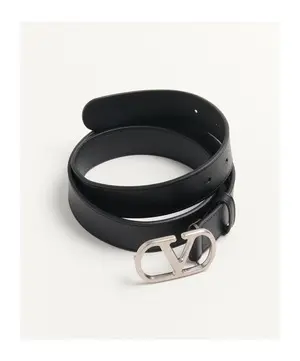 Valentino Garavani Vlogo Signature Buckled Belt - Black