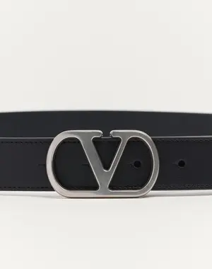 Valentino Garavani Vlogo Signature Buckled Belt - Black