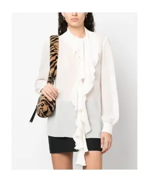 Dolce & Gabbana Ruched Georgette Blouse